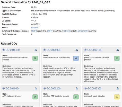 Functional Annotation With EggNOG OmicsBox User Manual