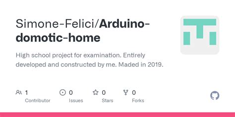 Github Simone Feliciarduino Domotic Home High School Project For