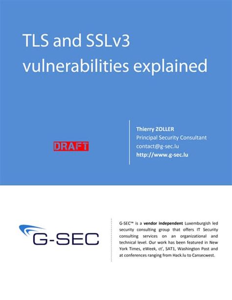 tls and ssl v3 vulnerabilities pdf