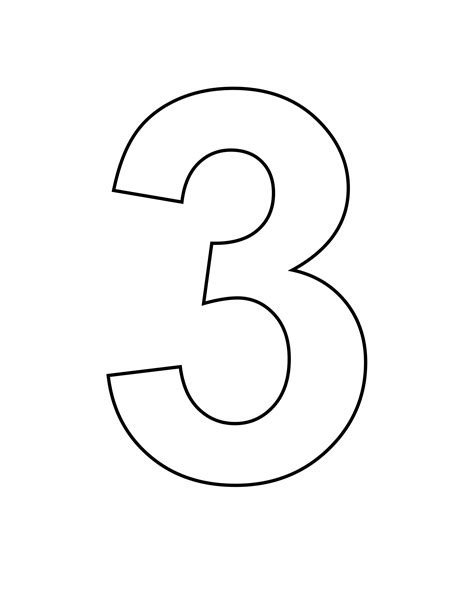 Number 3 Template To Print