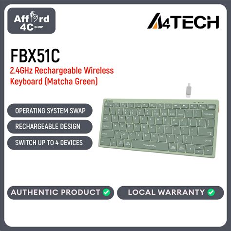 A4Tech FBX51C Bluetooth 2 4G Wireless Dual Mode Rechargeable Keyboard Shopee Philippines