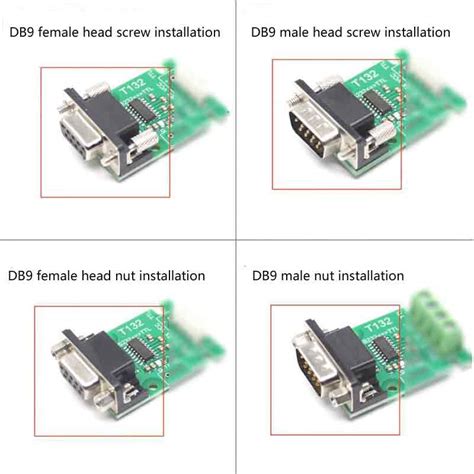 Rs232 To Ttl To Uart Serial Port Module Db9 Male And Female Head Screw Nut Bidirectional