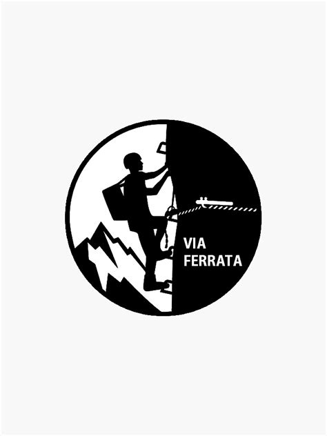 Via Ferrata Climbing Adventure Montain Challange Sticker For Sale By