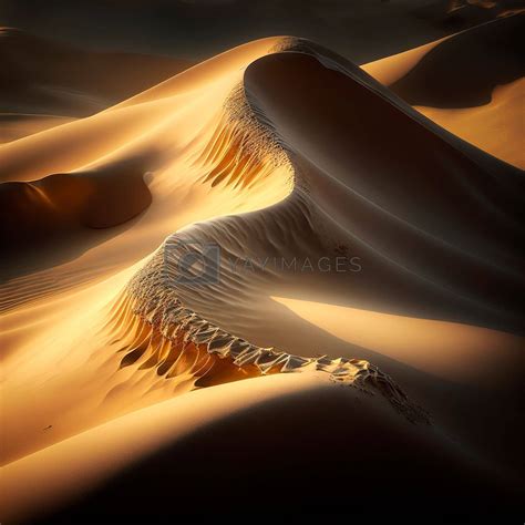 Cinematic Depiction Of The Desert And Desert Dunes By Neurosky Vectors And Illustrations With