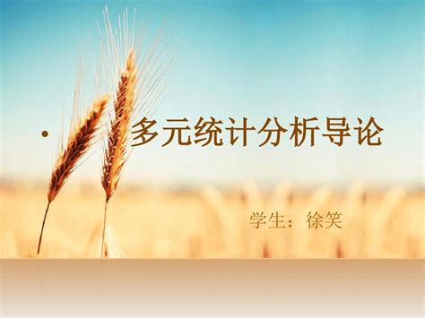 多元统计分析导论 Word文档在线阅读与下载 无忧文档