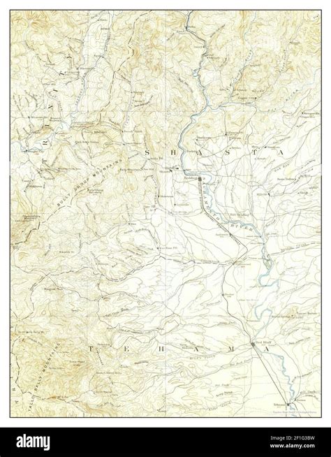 Red Bluff California Map 1890 1250000 United States Of America By Timeless Maps Data Us
