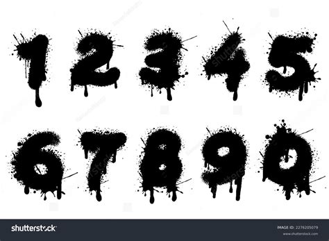 27 336 Vectores De Stock Y Arte Vectorial De Numeros Grafiti Shutterstock