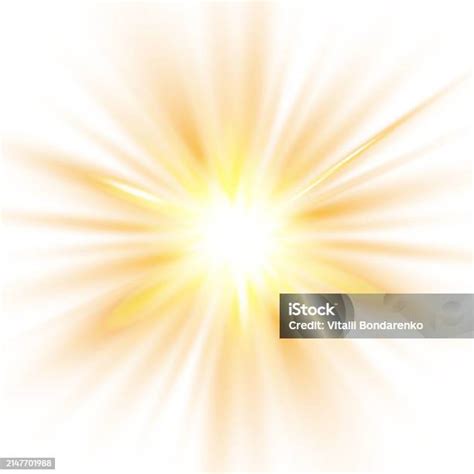 흰 배경에 태양이 터졌다 벡터 일러스트 레이 션입니다 에피소드 10 노랑에 대한 스톡 벡터 아트 및 기타 이미지 노랑