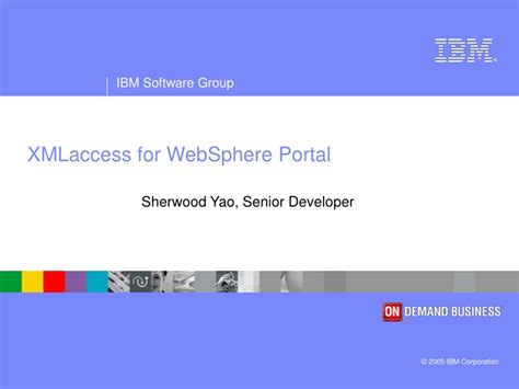 ppt xmlaccess for websphere portal powerpoint presentation free download id 9545549