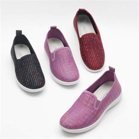 여성 편한신발 캐주얼 니트 슬립온 온채널