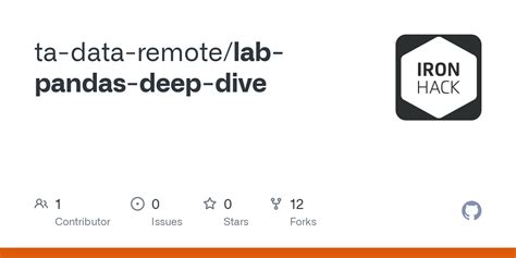 github ta data remote lab pandas deep dive