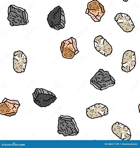 Stone Rock Texture Nature Vector Seamless Pattern Stock Vector Illustration Of Concrete Sign