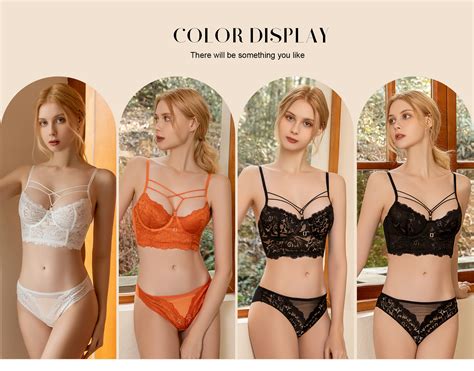 Sexy See Through Longline Bra And Panties Set For Women Unlined Cup