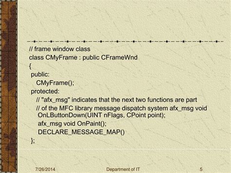 Ppt The Microsoft Foundation Class Library Application Framework Powerpoint Presentation Id