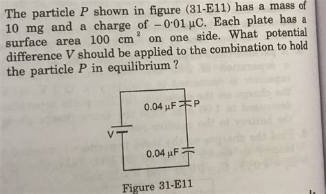 The Particle P Shown In Figure E Has A Mass Of Mg And A Charge Of UC Each