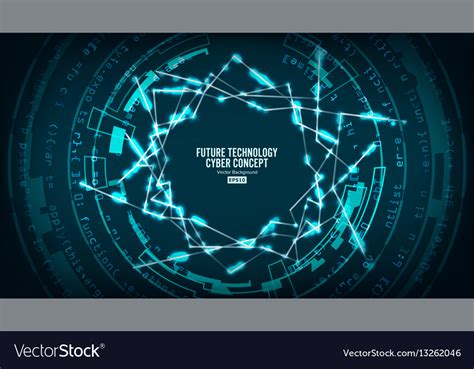 Futuristic Technology Connection Structure Vector Image