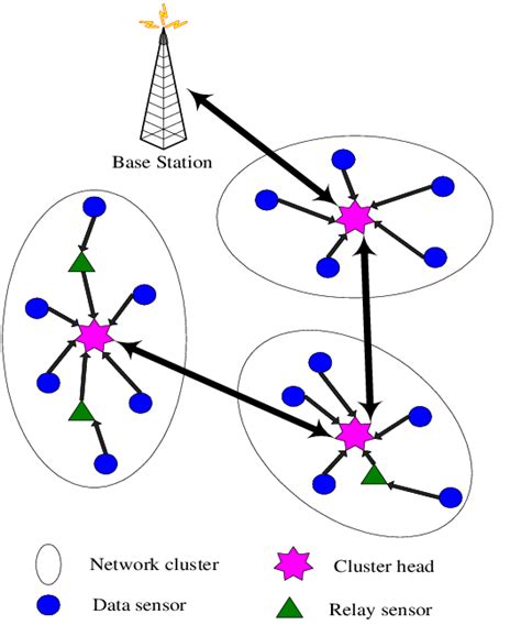 clustered architecture of sensor network download scientific diagram