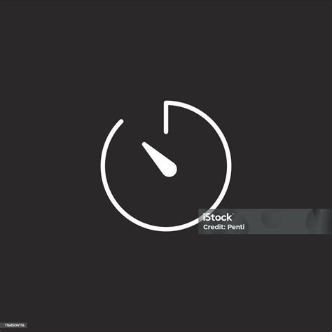 스톱워치 아이콘 웹 사이트 디자인 및 모바일 응용 프로그램 개발을위한 채워진 스톱워치 아이콘 검은 색 배경에 격리 된 필수 편집