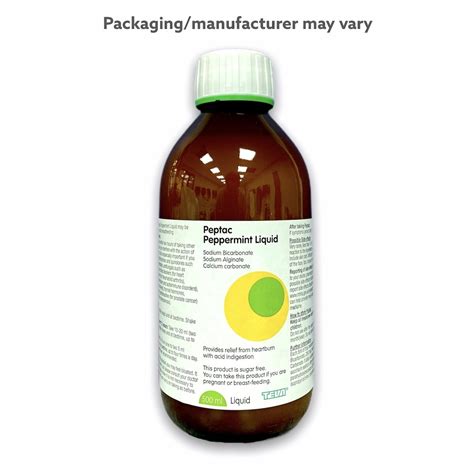 Peptac Liquid 500ml Peppermint Peptac Rightdose