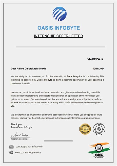 Internship Oasisinfobyte Aditya Shukla