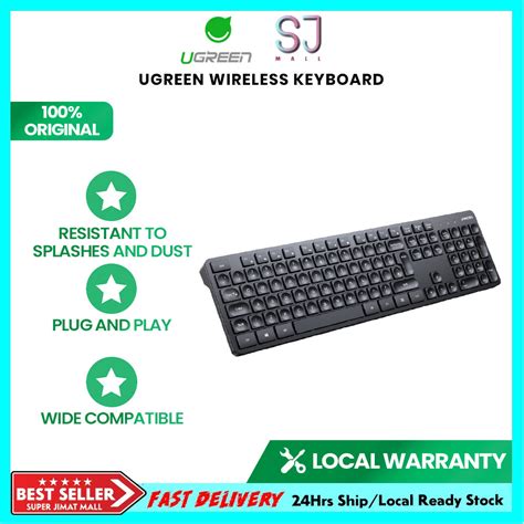 Ugreen Wireless Keyboard 2 4g 104 Keys Concave Keycaps Non Delay Office For Computer Pc Macbook