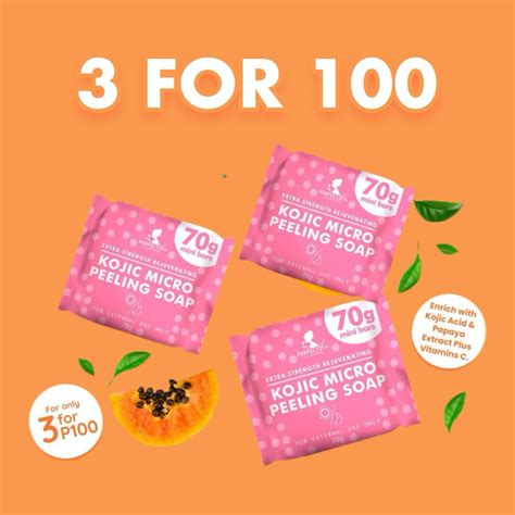 3 For 100 Perfect Skin Kojic Papaya Mini Bar Soap 70g Shopee Philippines