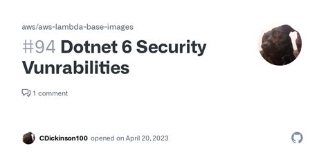 Dotnet 6 Security Vunrabilities · Issue 94 · Awsaws Lambda Base Images · Github