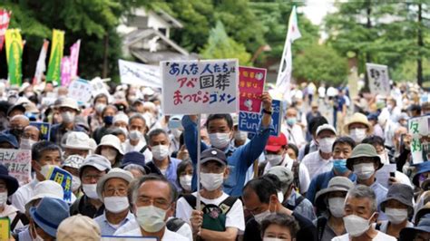 直击安倍国葬现场：日本首相致悼词，场外数千抗议者反对国葬world湃澎湃新闻 The Paper