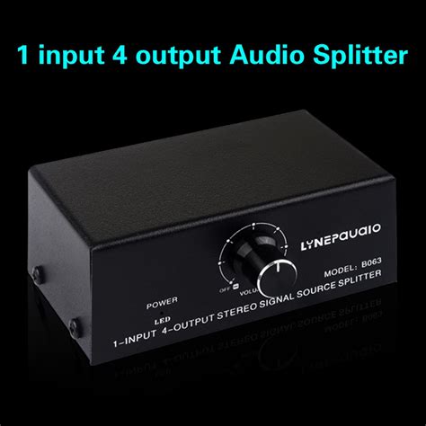 Buy Out Stereo Audio Switch With Volume Controller Composite 4 Way Selector Input Signal Source