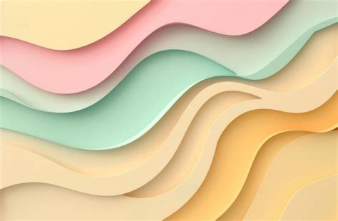 Abstract Background With Pastel Colors And Wavy Patterns Creating Soothing And Calm Visual