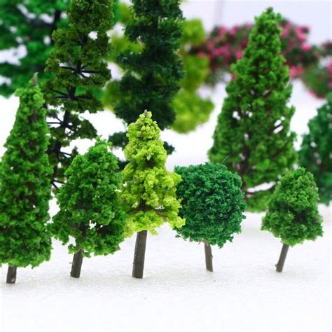 21pcs Model Trees Without Base Mixed Model Trees For Train Scenery Architecture Layouts Diy
