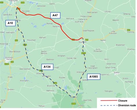 Highways A47 Closures And Diversions 3 October 2022 February 2023 Gayton Parish Council