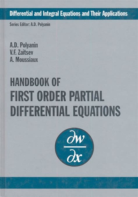Differential And Integral Equations And Their Applications Handbook