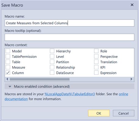Using Macros In Tabular Editor Excelerator BI