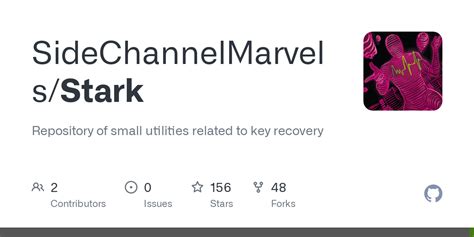 Github Sidechannelmarvels Stark Repository Of Small Utilities Related To Key Recovery