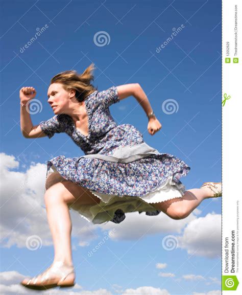 Girl Running In Dress Drawing