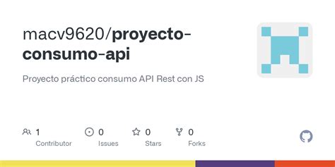 Github Macv Proyecto Consumo Api Proyecto Pr Ctico Consumo Api Rest Con Js