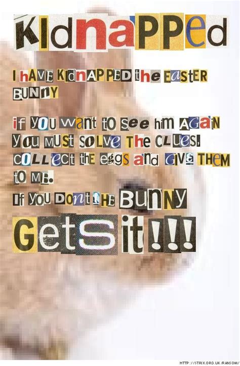 Ransom Discover 8 Ransom Note Ideas Diy Magnets Easter Jokes And More