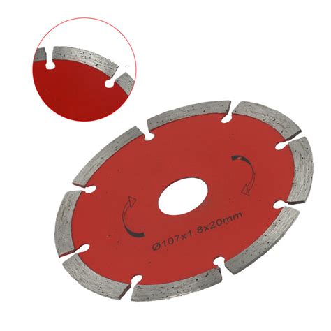 콘크리트 연삭기용 다이아몬드 톱날 앵글 연마기 블레이드 건식 절단 디스크 화강암 절단 디스크 연마기 부품 107mm 1pc 톱날