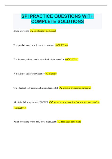 SPI PRACTICE QUESTIONS WITH COMPLETE SOLUTIONS SPI Stuvia US