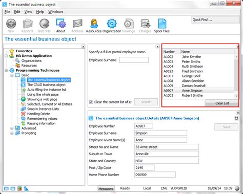 Instance List Visual Lansa Framework Documentation