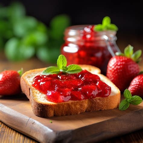 Premium Photo Bread With Jam