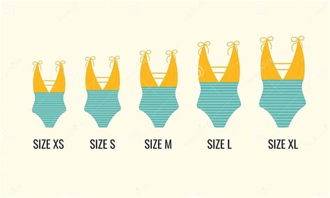 Women S Swimsuit Size Xs S L M Xl Stock Illustration Illustration Of Bundle Item 249377600