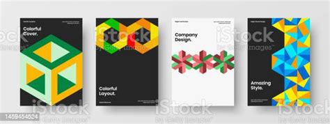 놀라운 기업 브로셔 디자인 벡터 템플릿 세트입니다 프리미엄 모자이크 패턴 엽서 개념 컬렉션 0명에 대한 스톡 벡터 아트 및 기타 이미지 Istock