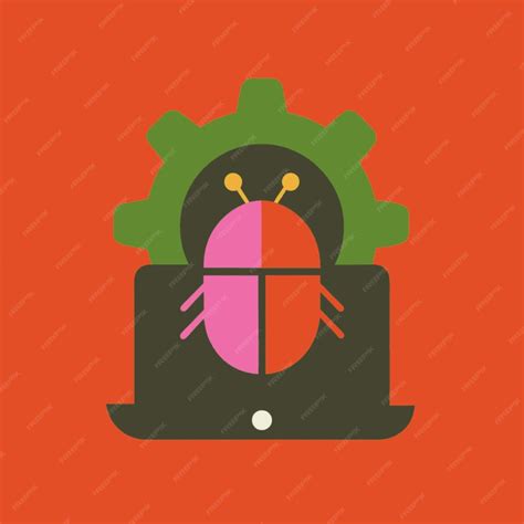 Technology Concept Flat Vector Style Illustration Featuring Debugging