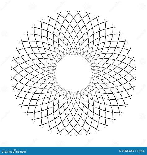 Radial Geometric Circular Pattern Circle Design Element Stock Illustration Illustration Of