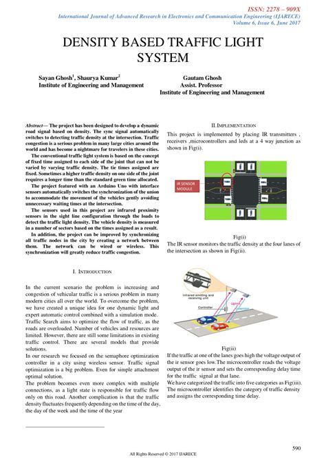 Pdf Density Based Traffic Light System