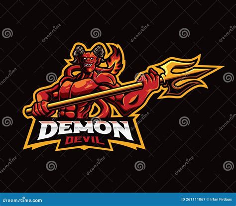 Red Devil Mascot Logo Design Stock Vector Illustration Of Evil