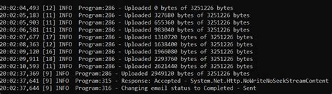 Error Sending Big Attachments Invalid Total Bytes Specified In The
