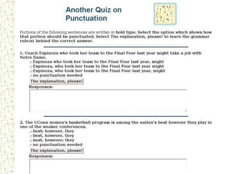 Another Quiz On Punctuation Interactive For 6th 8th Grade Lesson Planet